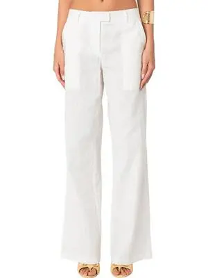 EDIKTED Arya Cotton Pants - Cream