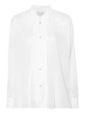 FORTE_FORTE Sheer Cotton-blend Shirt - White