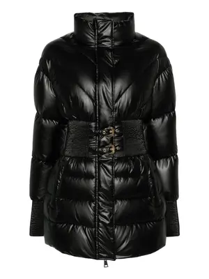 Versace Baroque-buckle Padded Jacket - Black