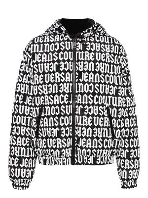 Versace Reversible Hooded Puffer Jacket - Black