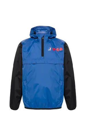 Play Comme Des Garcon X K-way Heart-patch Lightweight Jacket - Blue