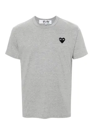 Play Comme Des Garcon Play Heart-emblem T-shirt - Grey