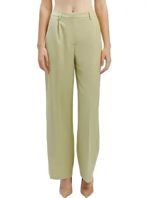 Bardot Callista High-waist Wide-leg Pants - Pale Khaki