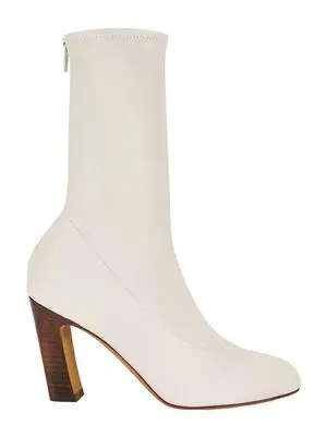 Khaite Apollo 85 Mid Heel Boot - Cream