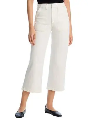 PISTOLA Sophia Cropped Utility Pants - Le Blanc