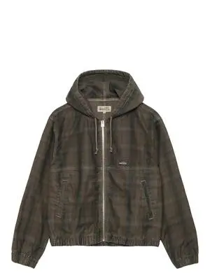 StüSsy Plaid Unlined Work Jacket - Olive | Editorialist