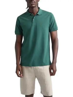 Sunspel Cotton Piqué Polo Forest