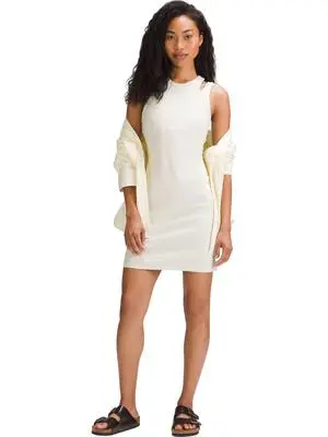 Lululemon Ribbed Cotton Modal Cut-out Dress - Bone