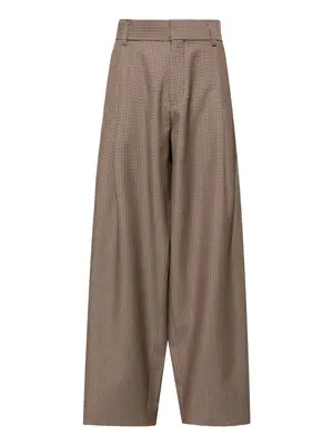 Kolor Houndstooth Wide-leg Trousers - Brown