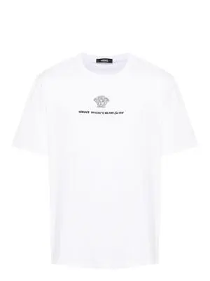 Versace Medusa Milano Embroidered T-shirt - White