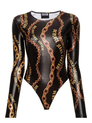 Versace Chain Couture Bodysuit - Black