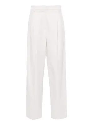 Brunello Cucinelli Pleat-detail Straight-leg Trousers - Neutrals