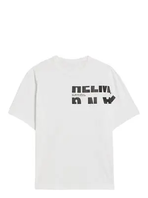 Helmut Lang Printed Cottonjersey Tshirt - White