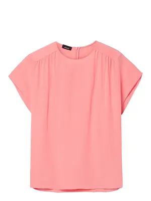 Akris Silk-crepe Blouse - Bubblegum