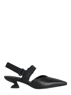 SALVATORE FERRAGAMO Ferragamo Sagar 40 Leather Slingback Pumps
