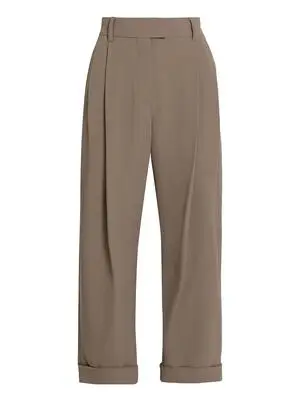 Brunello Cucinelli Crepe Tapered Pants - Taupe