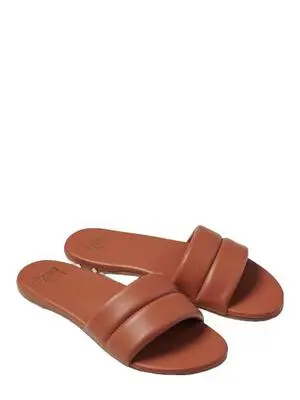 Beek Beek Sugarbird Leather Slide Sandal Tan