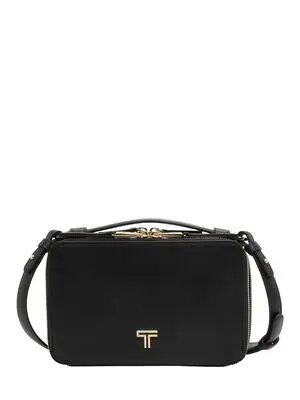 Tumi Myla Leather Crossbody Bag - Black/ Light Gold