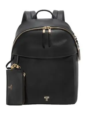 Tumi Holland Leather Backpack - Black/ Light Gold