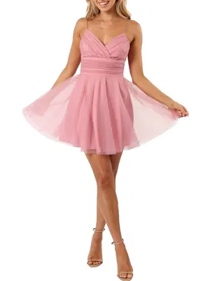 PETAL & PUP Petal & Pup Kienna Tulle Minidress Pink