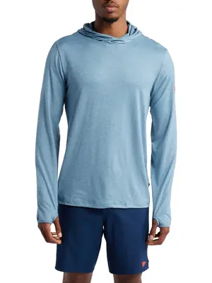 FLORENCE Sun Pro Adapt Performance Top Heather Steel Blue