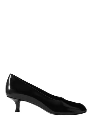 BURBERRY Burberry Patent-Leather Kitten Heel Pumps