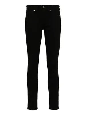 Versace Logo-plaque Skinny Jeans - Black