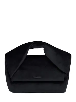 JW Anderson Medium Twister Velvet Tote Bag - Black