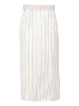 BETTTER X Zegna Striped Midi Skirt - Neutrals