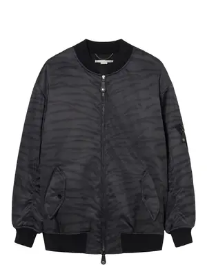 Stella McCartney Tiger-print Bomber Jacket - Black