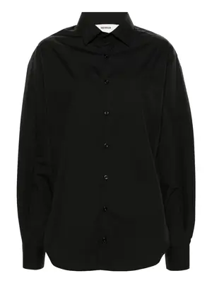 BETTTER Asymmetric Poplin Shirt - Black