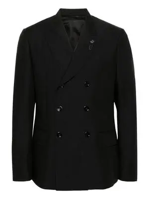 LARDINI Double-breasted Blazer - Black