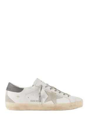 GOLDEN GOOSE Super-star Distressed Leather Sneakers - White