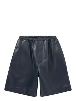 Loewe Wide-leg Leather Shorts - Blue