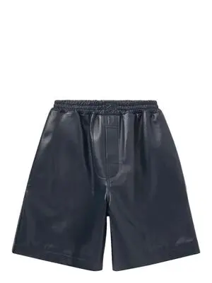 Loewe Wide-leg Leather Shorts - Blue
