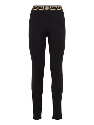 Versace Greca Border Leggings - Black