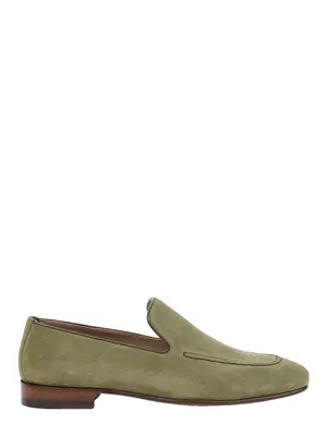 Manolo Blahnik Truro Suede Loafers - Green