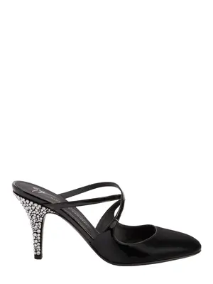 GIUSEPPE ZANOTTI 85mm Marthe Crystal-embellished Sandals - Black