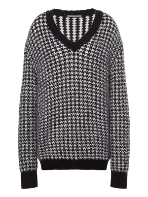 Alberta Ferretti Patterned Intarsia Jumper - Black