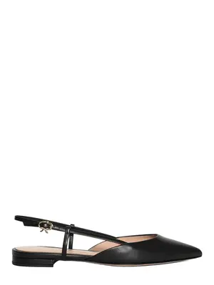 GIANVITO ROSSI Ascent Leather Ballerinas - Black