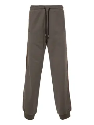 LANVIN Chevron-panel Drawstring Track Pants - Brown