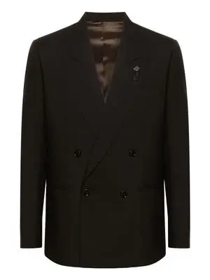 LARDINI Double-breasted Blazer - Brown