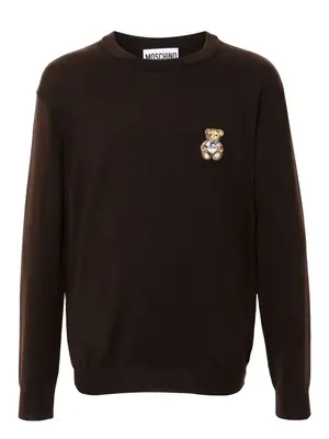 Moschino Teddy Bear Virgin Wool Jumper - Brown