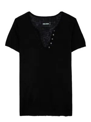 Zadig&Voltaire Celsy Cashmere Top - Black