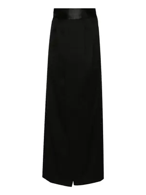MAISON MARGIELA Pleat-detailing Maxi Skirt - Black