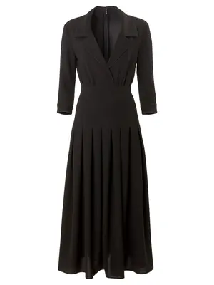 Carolina Herrera Pleated Maxi Dress - Black