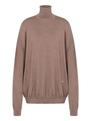 Moschino Wide-sleeved Virgin Wool Jumper - Neutrals