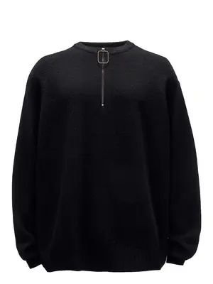JW Anderson Crew-neck Raglan-sleeve Jumper - Black