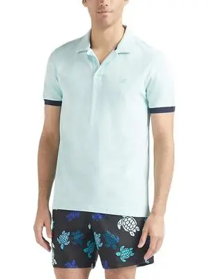 Vilebrequin Palan Classic Fit Cotton Pique Polo Shirt - Pacific Blue