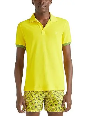 Vilebrequin Palan Classic Fit Cotton Pique Polo Shirt - Soleil Sun